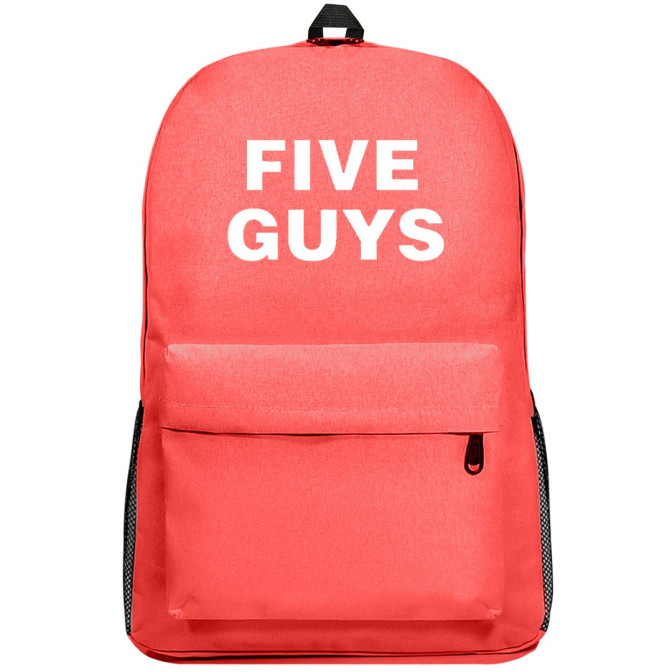 Five Guys Backpack SuperPack - Five Guys Logo On Red Background ...