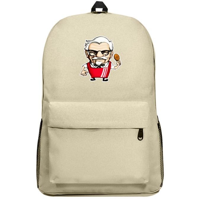 KFC Backpack SuperPack - KFC Colonel Holding Fried Chicken Cartoon ...