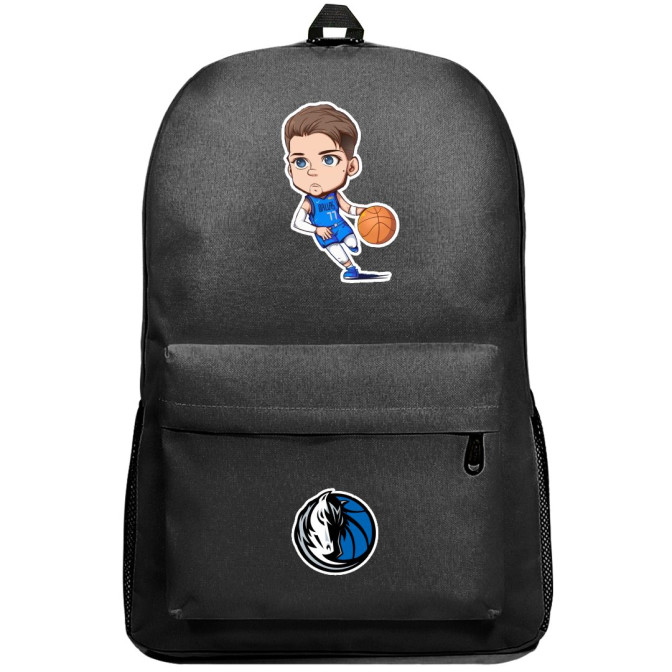 NBA Luka Doncic Backpack SuperPack - Luka Doncic Dribbling Chibi Art ...
