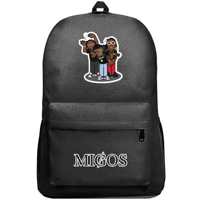 Migos Backpack SuperPack - Migos Cartoon Sticker Art | Trendapack