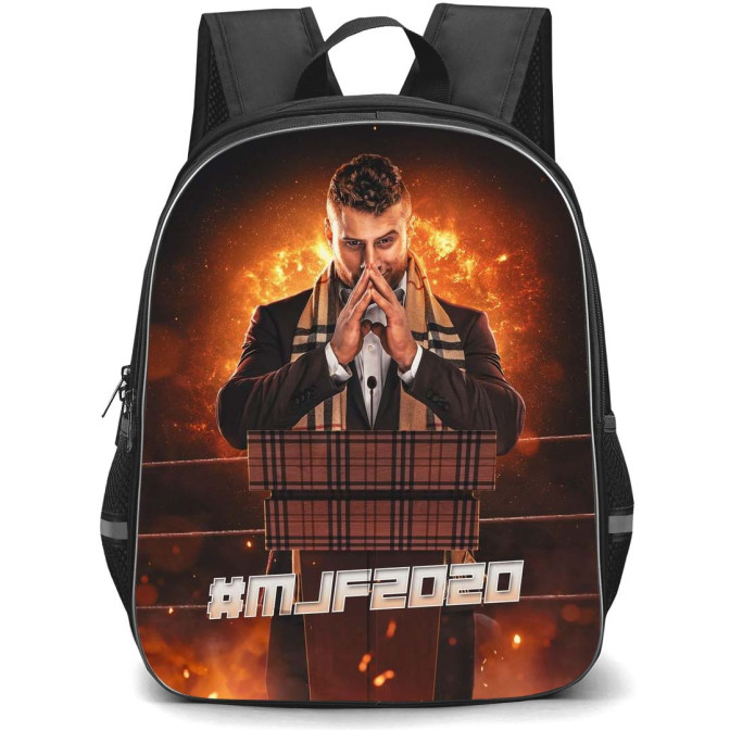 AEW MJF Backpack StudentPack - MJF Standing On Fire Background MJF2020 ...