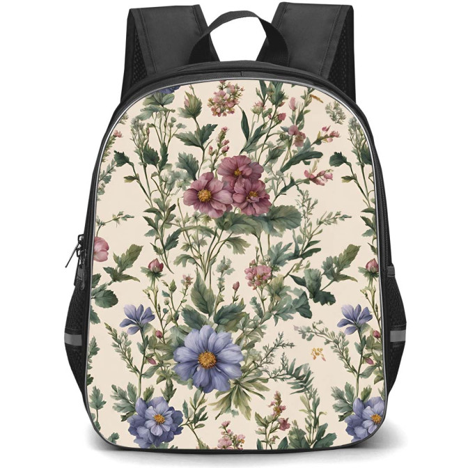 Floral Pattern Art School Backpack StudentPack - Floral Pattern Vintage ...