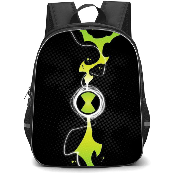 Ben 10 Backpack StudentPack - Ben10 Watch Icon Green Sparks | Trendapack