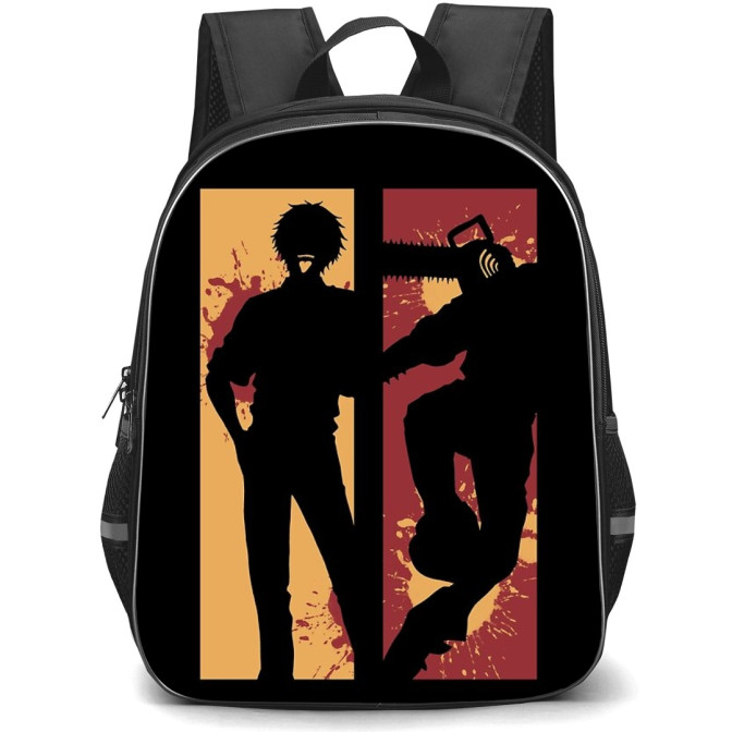 Chainsaw Man Denji Backpack StudentPack - Denji Portrait Silhouette ...