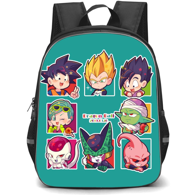Dragon Ball Backpack StudentPack - Dragon Ball Characters Chibi Art ...