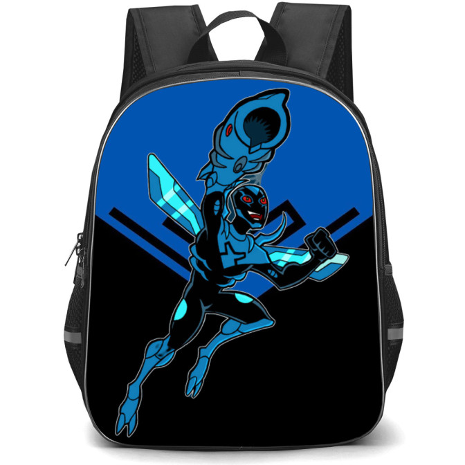 Blue Beetle Backpack StudentPack - Blue Beetle Flying Cartoon Art ...
