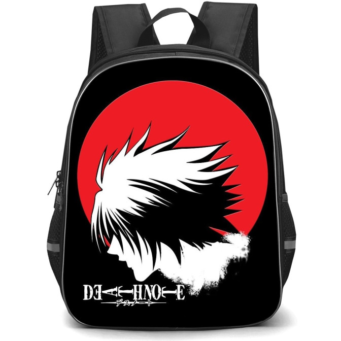 Death Note L Backpack StudentPack - L Side Portrait On Black Background ...