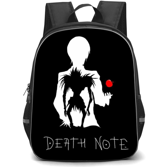 Death Note Backpack StudentPack - Light Yagami Ryuk Silhouette On Black ...
