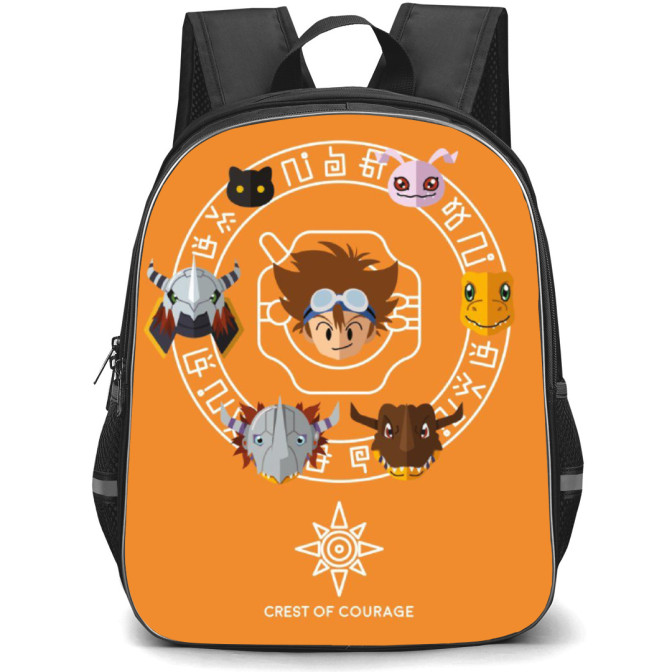 Digimon Backpack StudentPack - Characters Head Portrait Vector Art ...