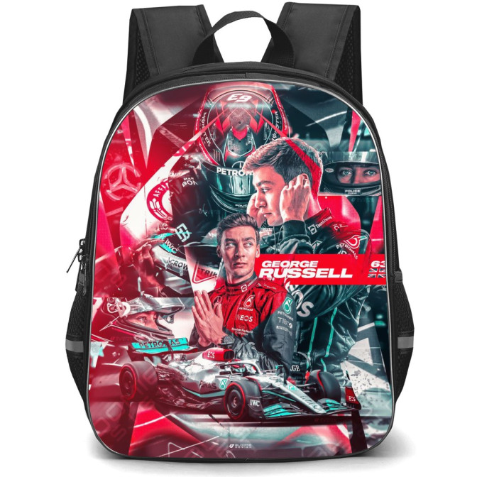 F1 Formula One George Russell Backpack StudentPack - Red Shade Poster ...
