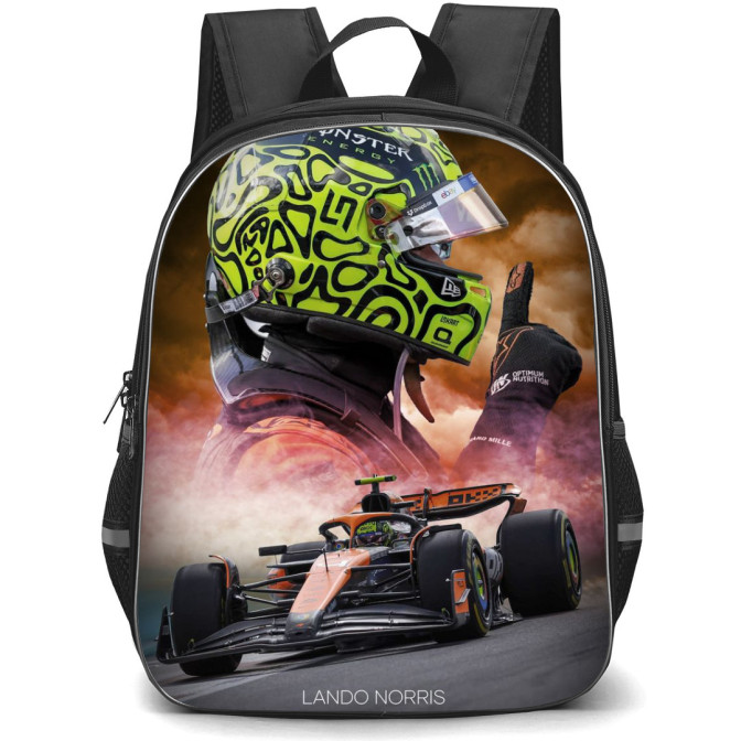 F1 Formula One Lando Norris Backpack StudentPack - Headshot Sky Overlay ...