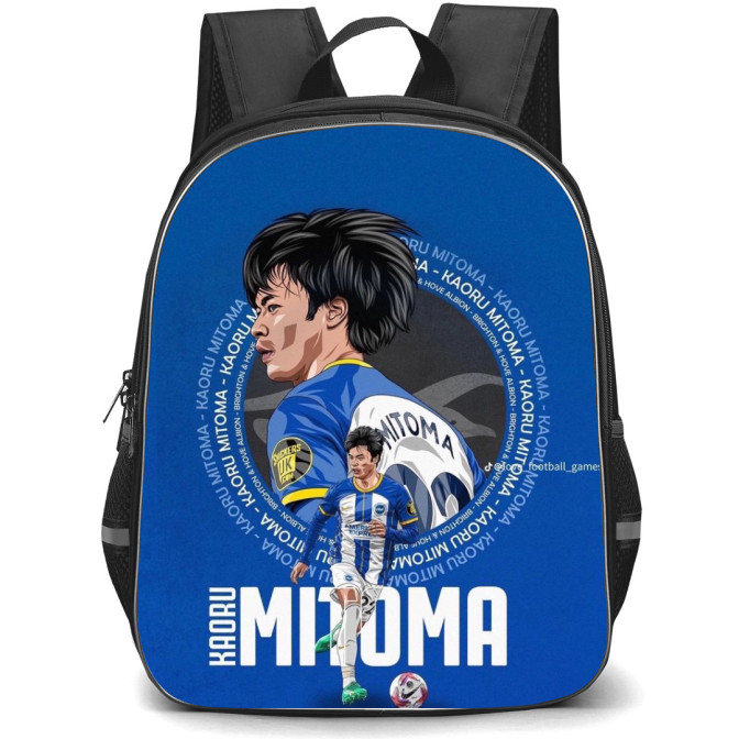 Kaoru Mitoma Backpack StudentPack - Kaoru Mitoma Avatar Blue Background ...