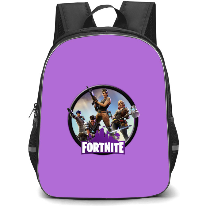 Fortnite School Backpack StudentPack - Fortnite Icon Sticker On Purple ...