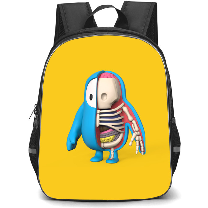 Fall Guys Backpack StudentPack - Fall Guys Anatomy On Yellow Background ...