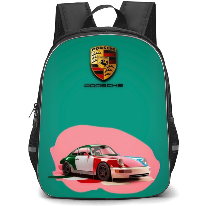 Porsche Backpack StudentPack - Colorful 911 Green Background | Trendapack