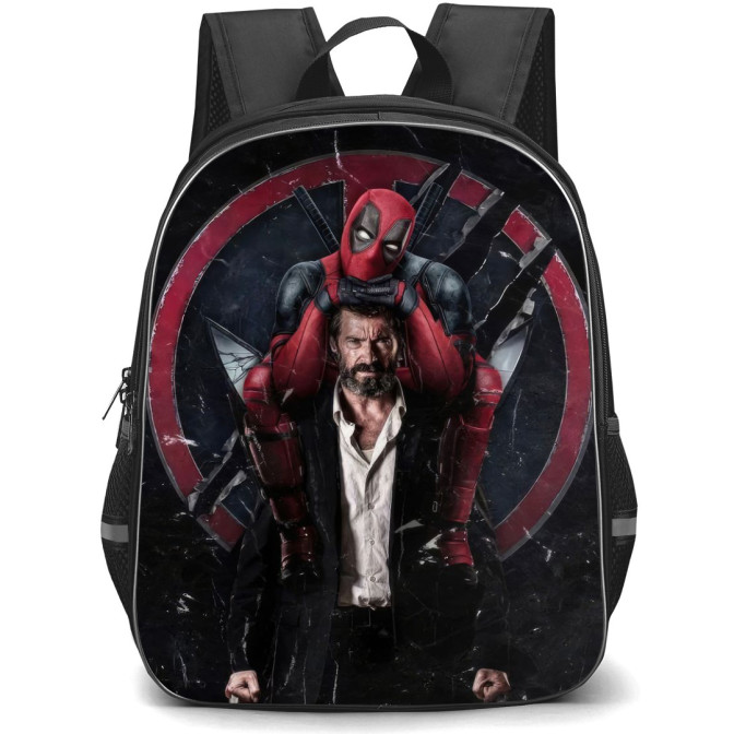 Deadpool Backpack StudentPack - Deadpool Hitching A Ride On Wolverine ...