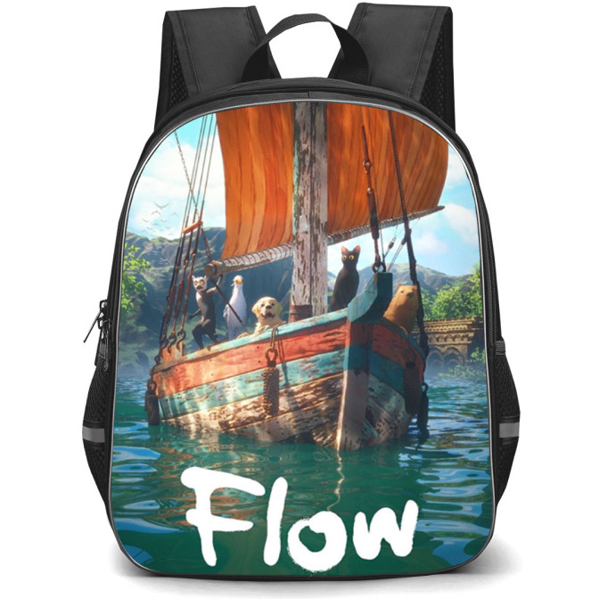 Flow Cat Backpack StudentPack - Flow Cat Sitting Digital Art Poster ...