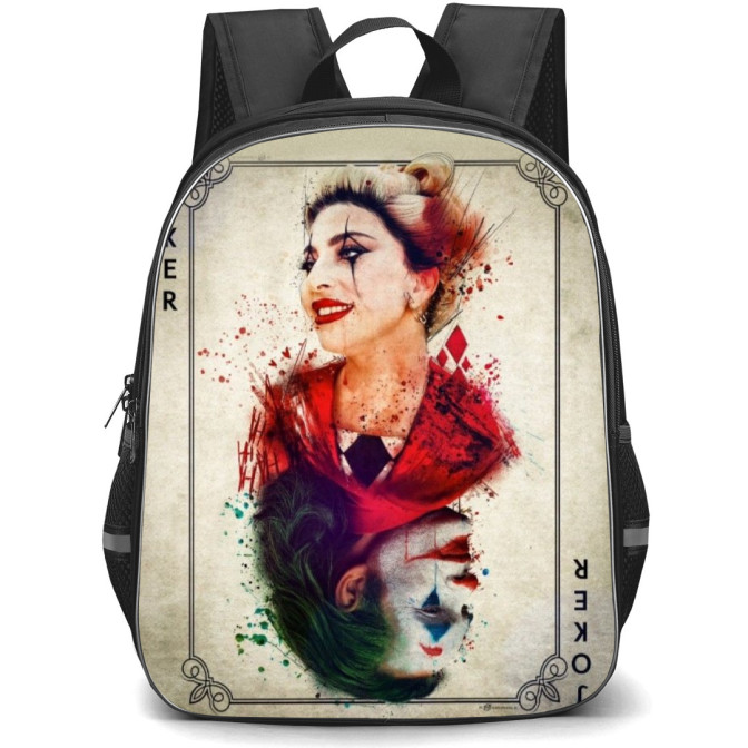 Joker 2 Backpack Student Pack - Harley And Joker Card Portrait | Trendapack