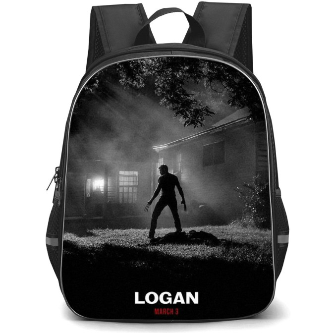 Logan Backpack StudentPack - Logan Wolverine Standing Back Grayscale ...
