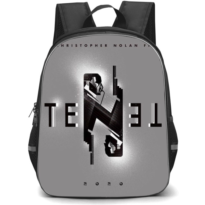 Tenet Backpack StudentPack - Tenet 2020 Movie Logo on Silver Background ...