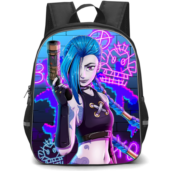 Arcane Jinx Backpack StudentPack - Arcane Jinx Skin Art By Berry Poster ...