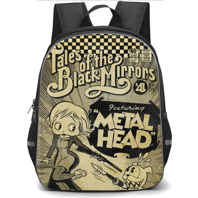 Black Mirror Backpack StudentPack - Black Mirror Metalhead Season 04 ...