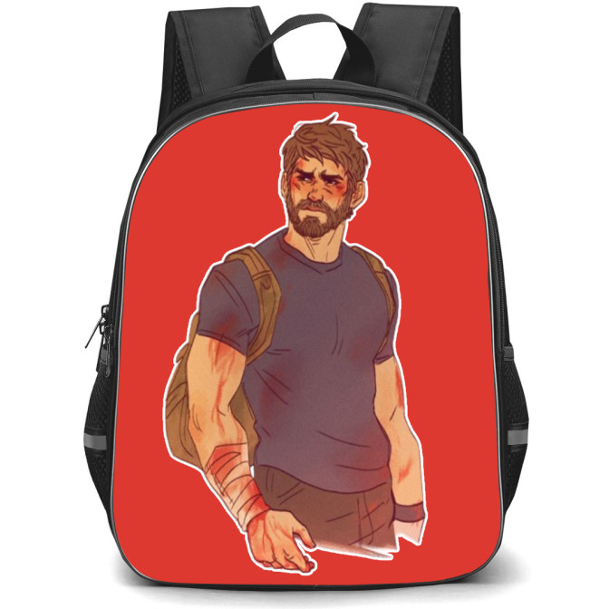 The Last of Us Backpack StudentPack - Joel Miller Cartoon Art Sticker ...
