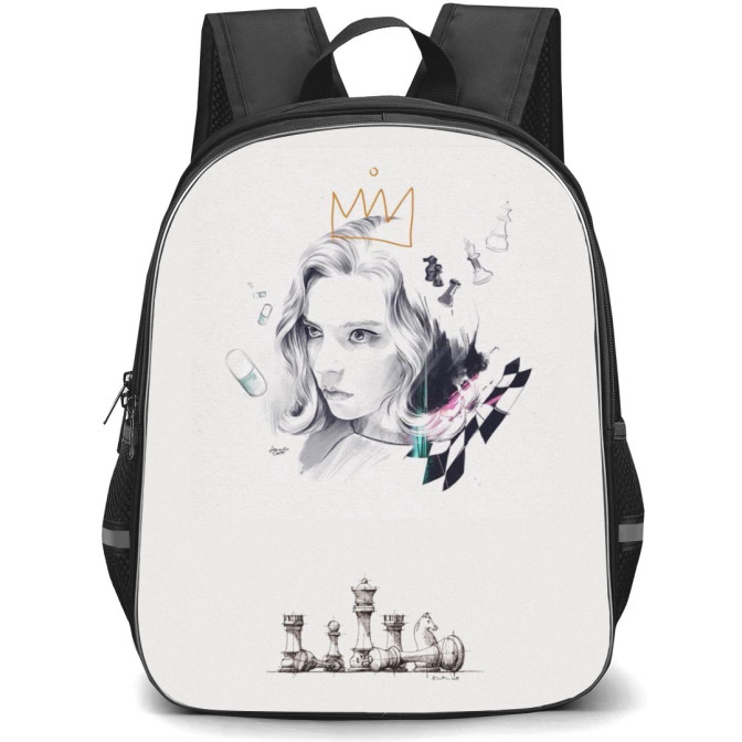 The Queens Gambit Backpack StudentPack - Beth Harmon Grayscale Drawing ...