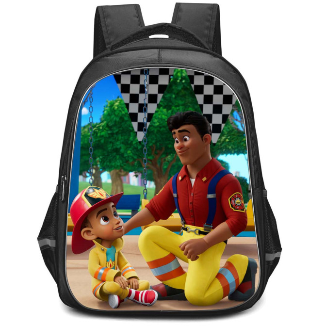 FireBuds Backpack Bo Bayani StudentPack - Bo Bayani Sitting With Bill Bayani | Trendapack