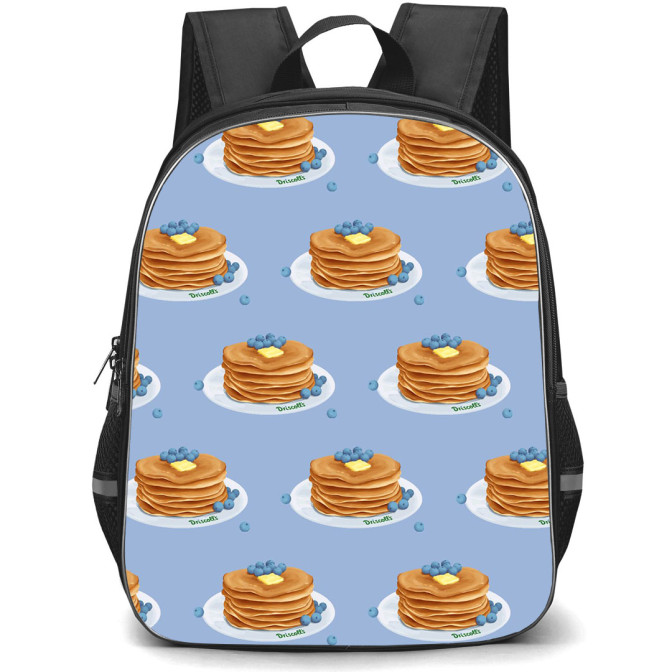 Food Pattern School Backpack StudentPack - Pancackes Berries Pattern ...