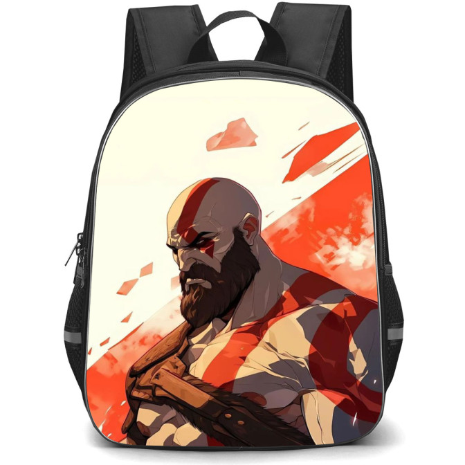 God of War Ragnarok Kratos Backpack StudentPack - Kratos Angry Face ...
