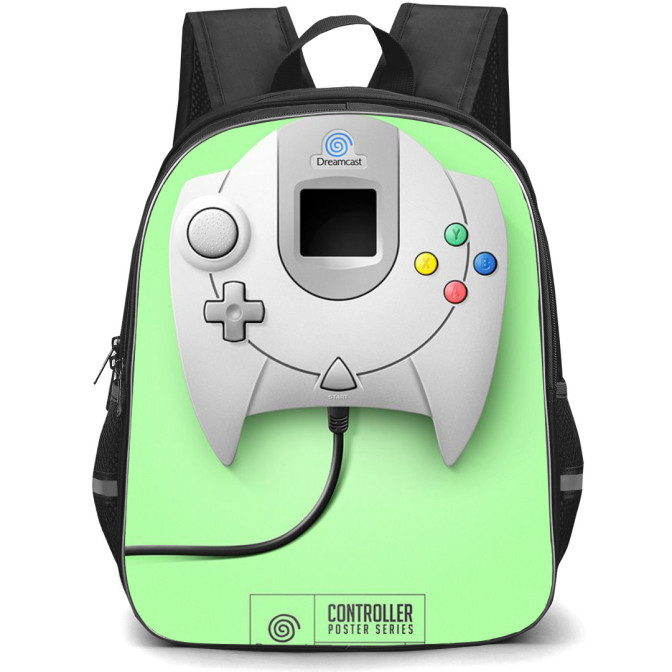 Gamer Backpack StudentPack - Dream Cast Controller Greem Background ...