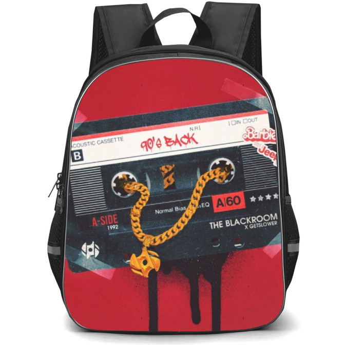 90s Backpack Student Pack - 90s Back Black Tape Red Background | Trendapack
