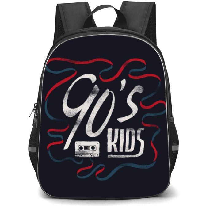 90s Backpack Student Pack - 90s Kids White Tape Black Background ...
