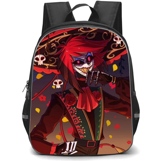 Hazbin Hotel Alastor Backpack StudentPack - Alastor Day Of The Dead ...
