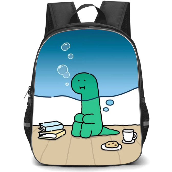 Joguman Brachio Backpack StudentPack - Brachio Sitting Cartoon Art ...