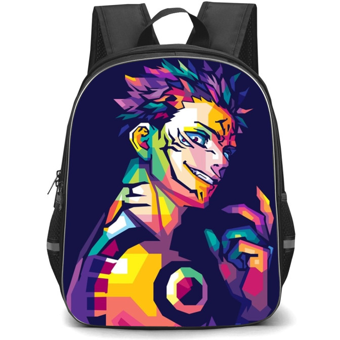 Jujutsu Kaisen Sukuna Backpack StudentPack - Sukuna Side Portrait Wpap ...