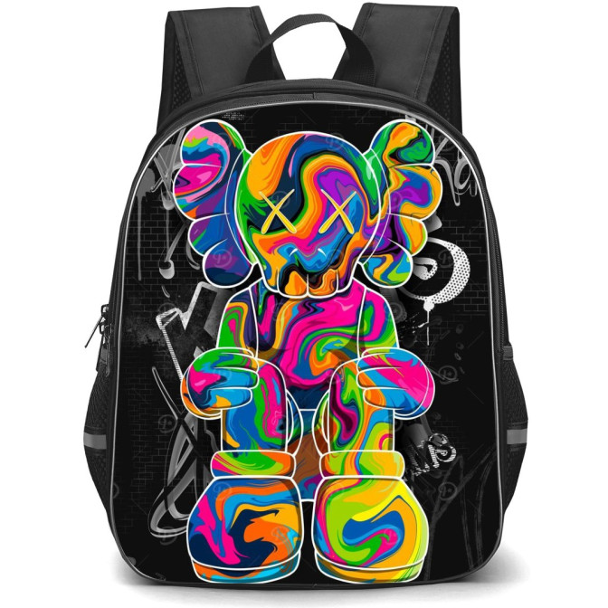 Kaws School Backpack StudentPack - Pop Art Graffiti Background | Trendapack