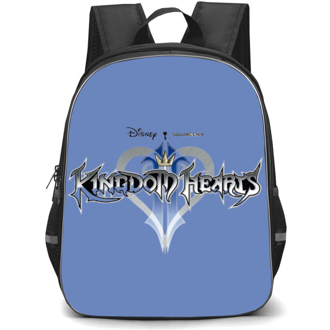 Kingdom Hearts Backpack StudentPack - Logo Blue Key Gray Heart | Trendapack