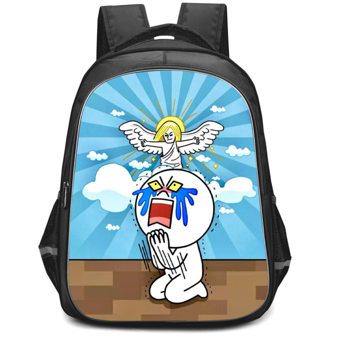 Lines Friends Moon Backpack StudentPack - Moon Crying And Jame Poster ...