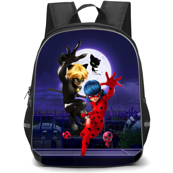 Ladybug And Cat Noir The Movie Backpack StudentPack - Action At Night ...