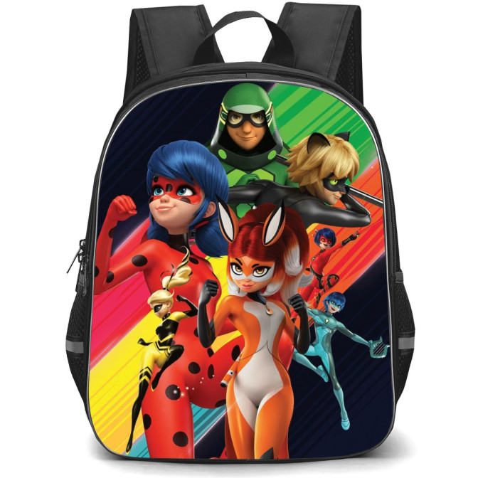 LadyBug School Backpack StudentPack - Characters Avatar Blue Background ...