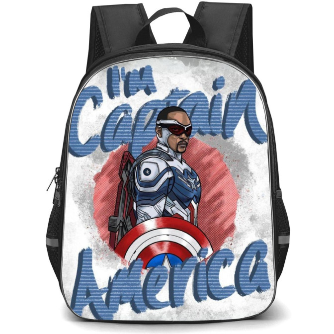 Captain America Backpack StudentPack - Captain America Text Comic Style ...