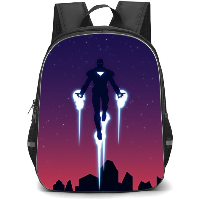 Marvel Iron Man Backpack StudentPack - Iron Man Flying Poster Silhoutte ...