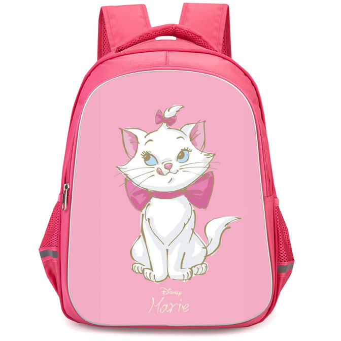 Marie Backpack StudentPack - Marie Standing Skatching On Pink ...