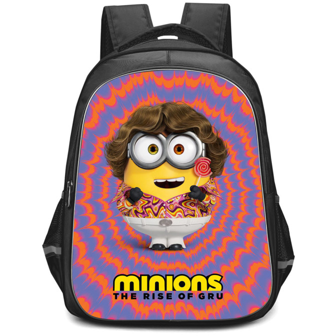 Minions Dave Backpack StudentPack - Dave Holding Lollipop Retro Poster ...
