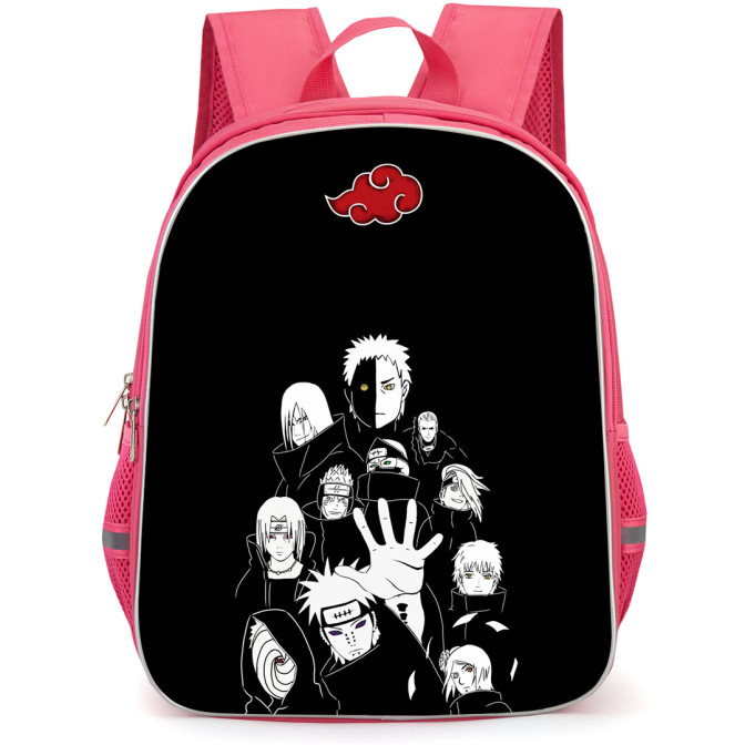 Naruto Backpack StudentPack - Akatsuki Members On Black Background ...