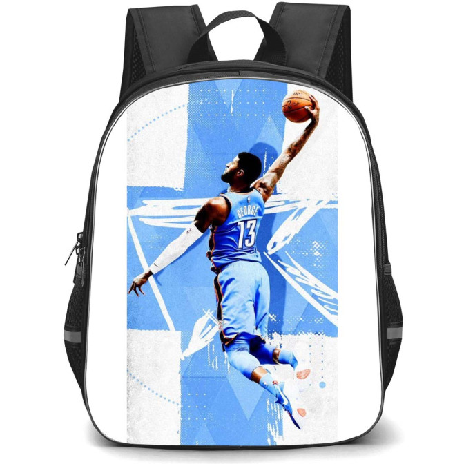NBA Paul George Backpack StudentPack - Paul George Dunking On Skyblue ...