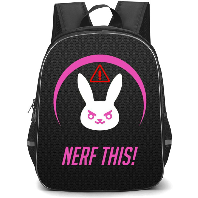 Overwatch D Va Backpack StudentPack - D Va Sympol On Black Background ...