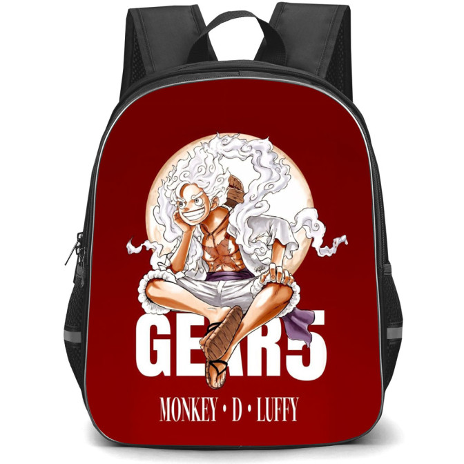 One Piece Luffy Backpack StudentPack - Luffy Gear 5 Sitting Red ...
